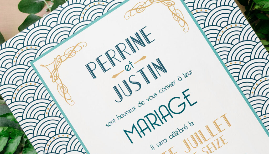 Projet Faire-part mariage Perrine & Justin – ADkwat Design Studio Graphique