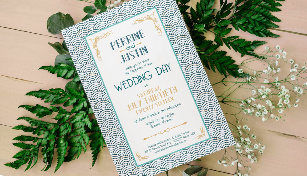 Projet Faire-part mariage Perrine & Justin – ADkwat Design Studio Graphique